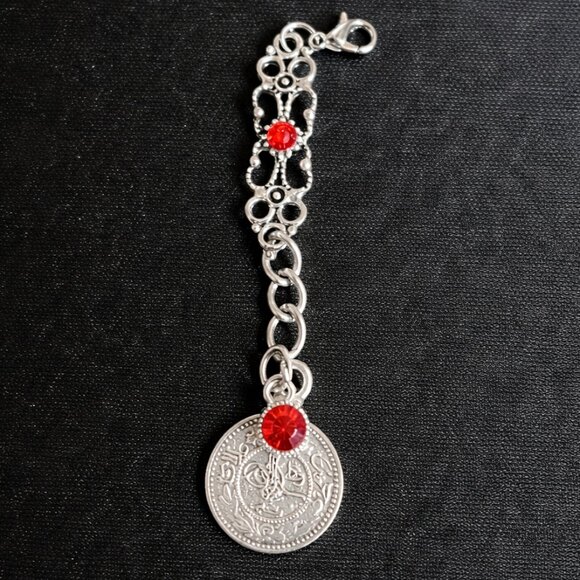 Jewelry | Estate Islamic Arabic Muslim Coin Keychain With Red Accents ...